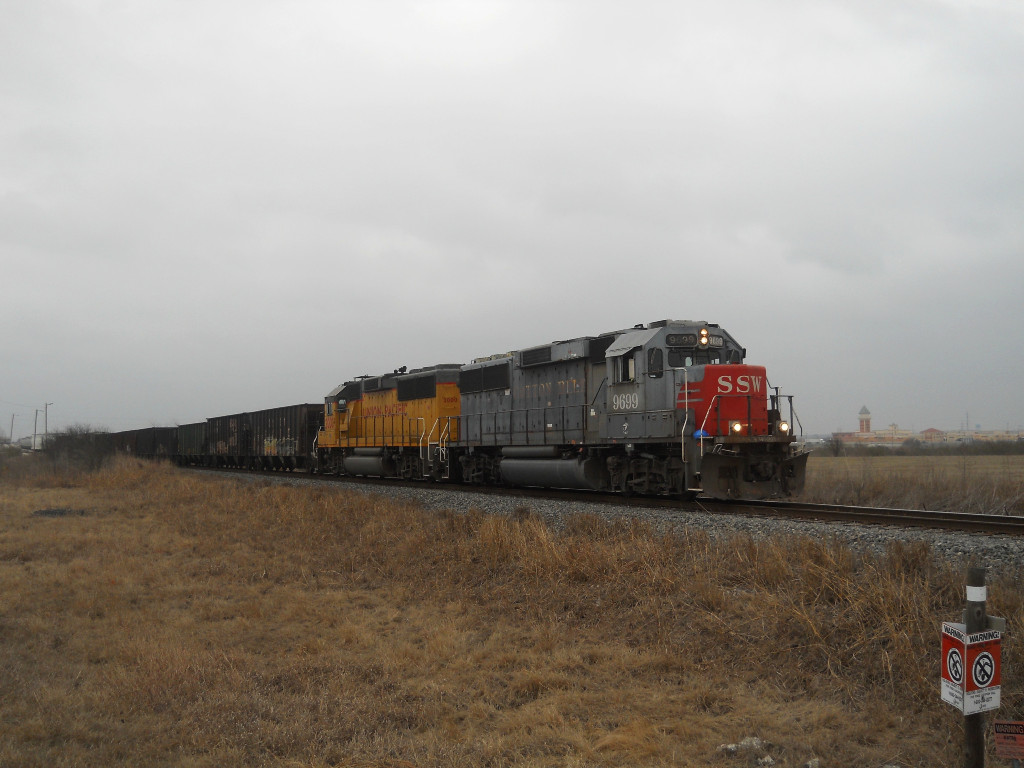 SSW 9699 UP 2000 24Feb2011 SB at Center Point Road